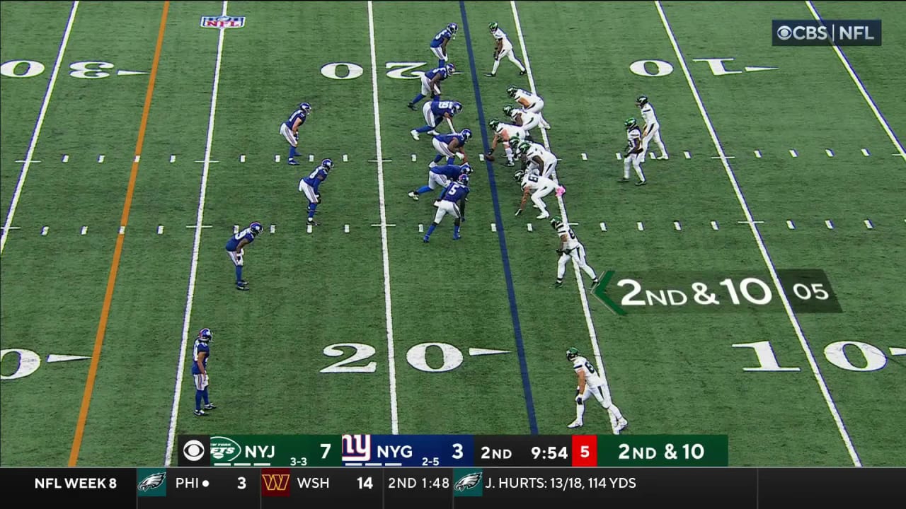 New York Jets wide receiver Garrett Wilson's second catch of first half ...