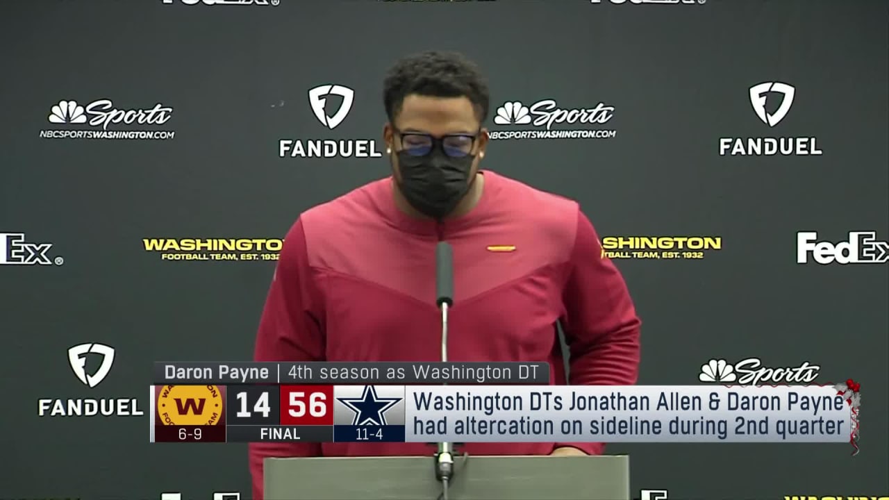 Washington Football Team defensive lineman Daron Payne discusses his ...