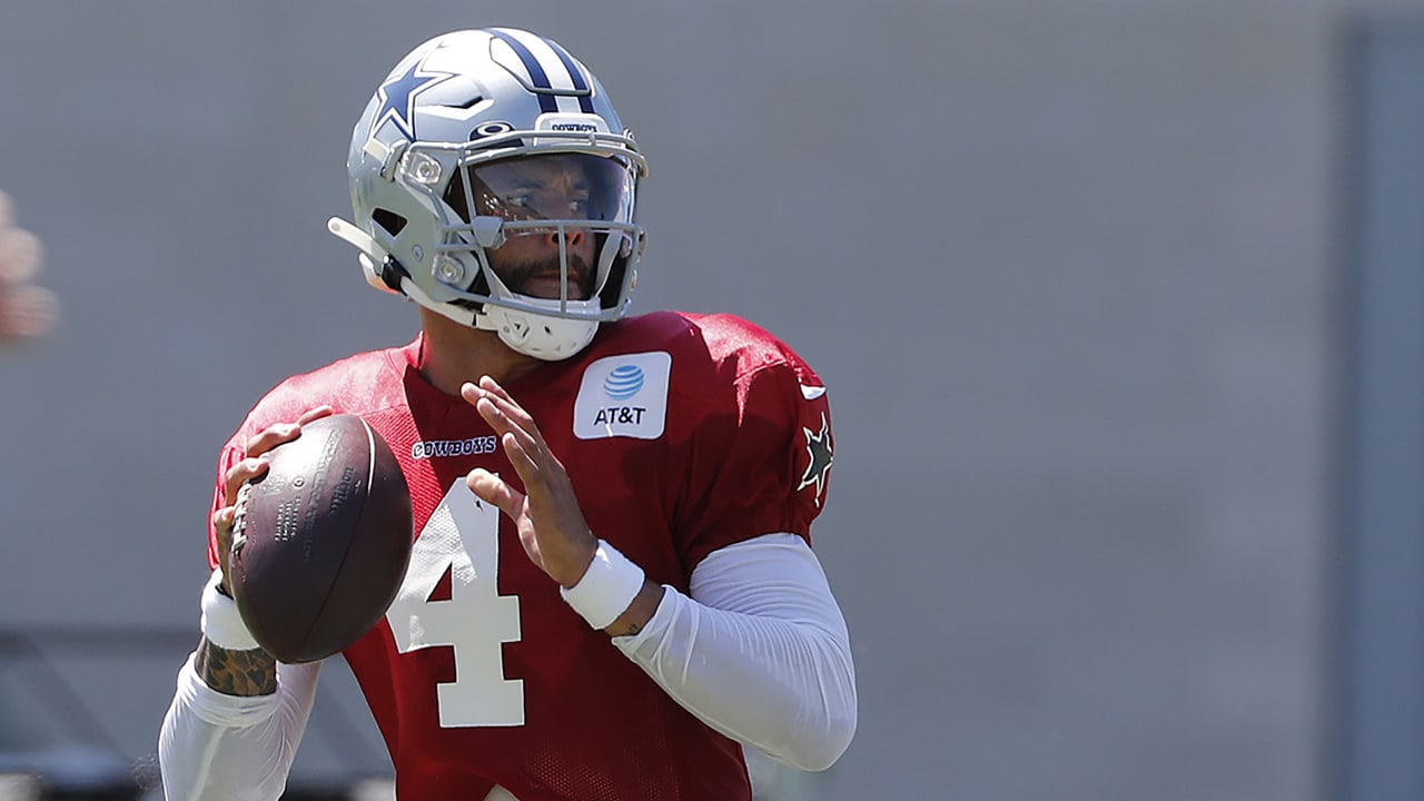 'Caged lion' Dak Prescott throws in Cowboys' 11-on-11 period Wednesday
