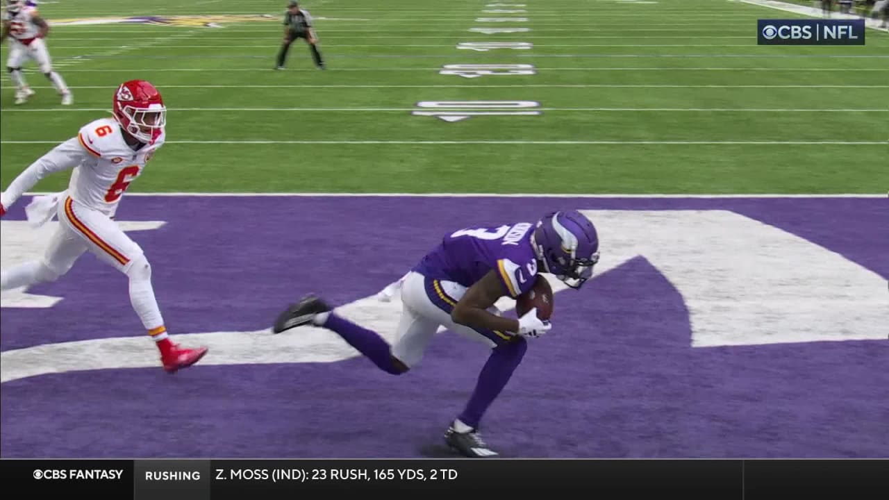 Minnesota Vikings wide receiver Jordan Addison's third TD catch of ...