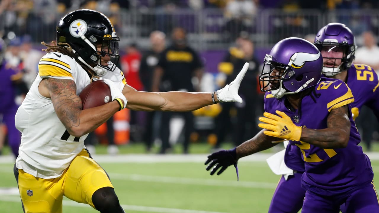 Minnesota Vikings cornerback Bashaud Breland swipes Pittsburgh Steelers ...