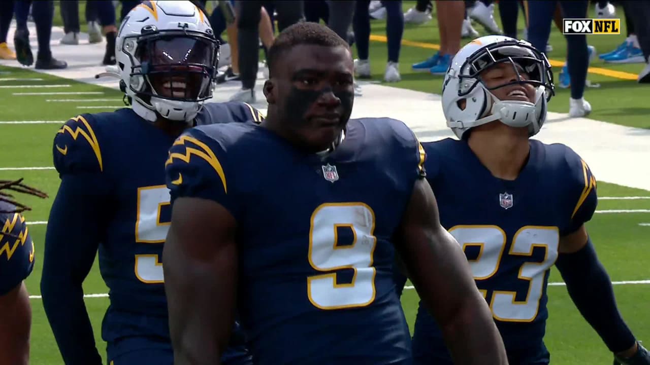 Los Angeles Chargers linebacker Kenneth Murray's first NFL interception ...