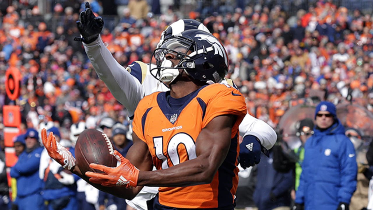 Sanders almost scores on 43-yard diving catch