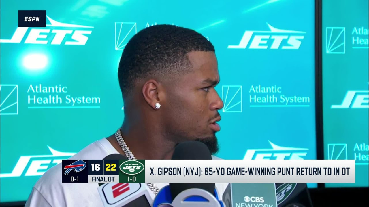 New York Jets Xavier Gipson reacts to becoming NFL's first player since 2011 to have walk-off ...