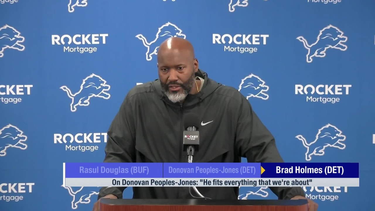 Detroit Lions general manager and executive vice president Brad Holmes ...