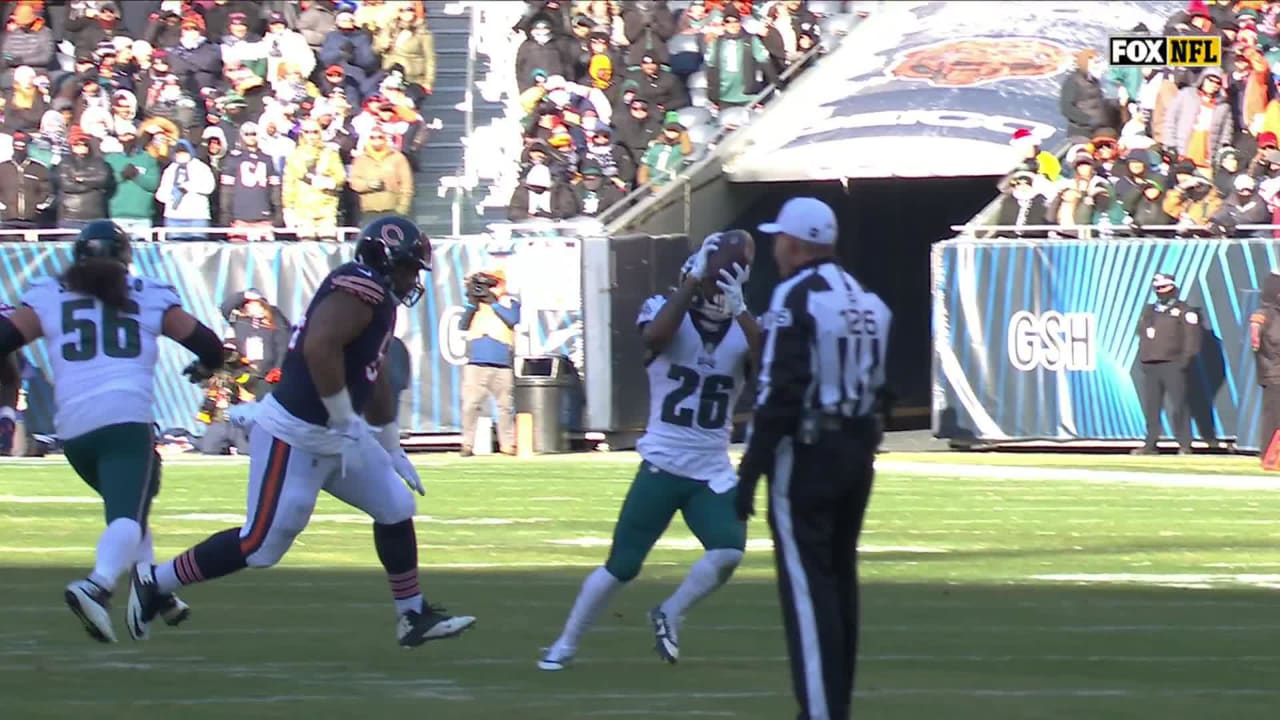 Chicago Bears defensive back Kyler Gordon gets his second takeaway of ...