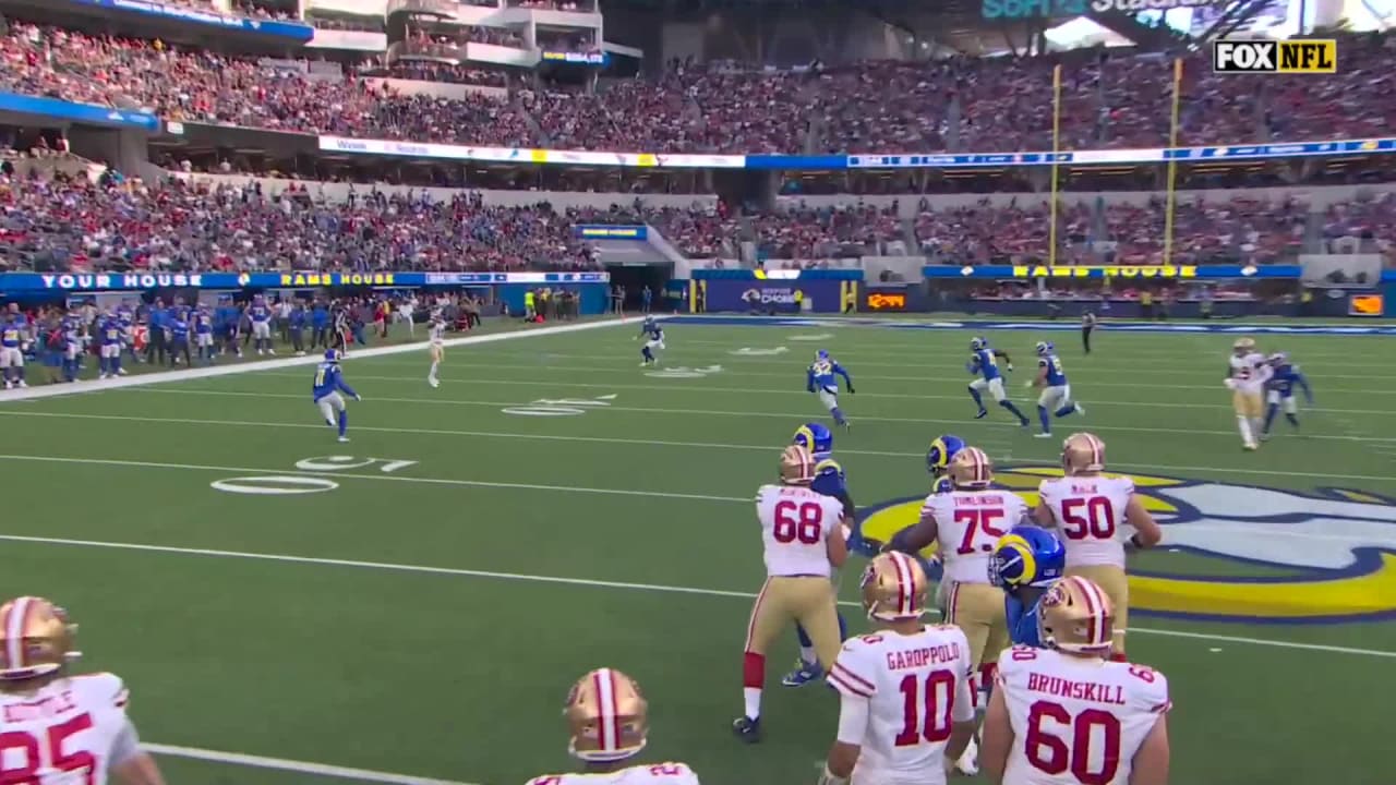 San Francisco 49ers wide receiver Brandon Aiyuk settles in an open ...