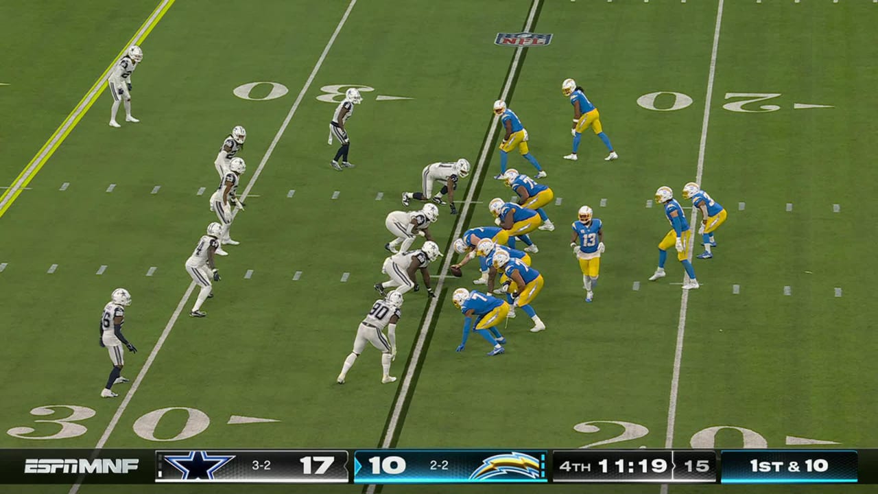 Los Angeles Chargers quarterback Justin Herbert overthrows wide-open ...