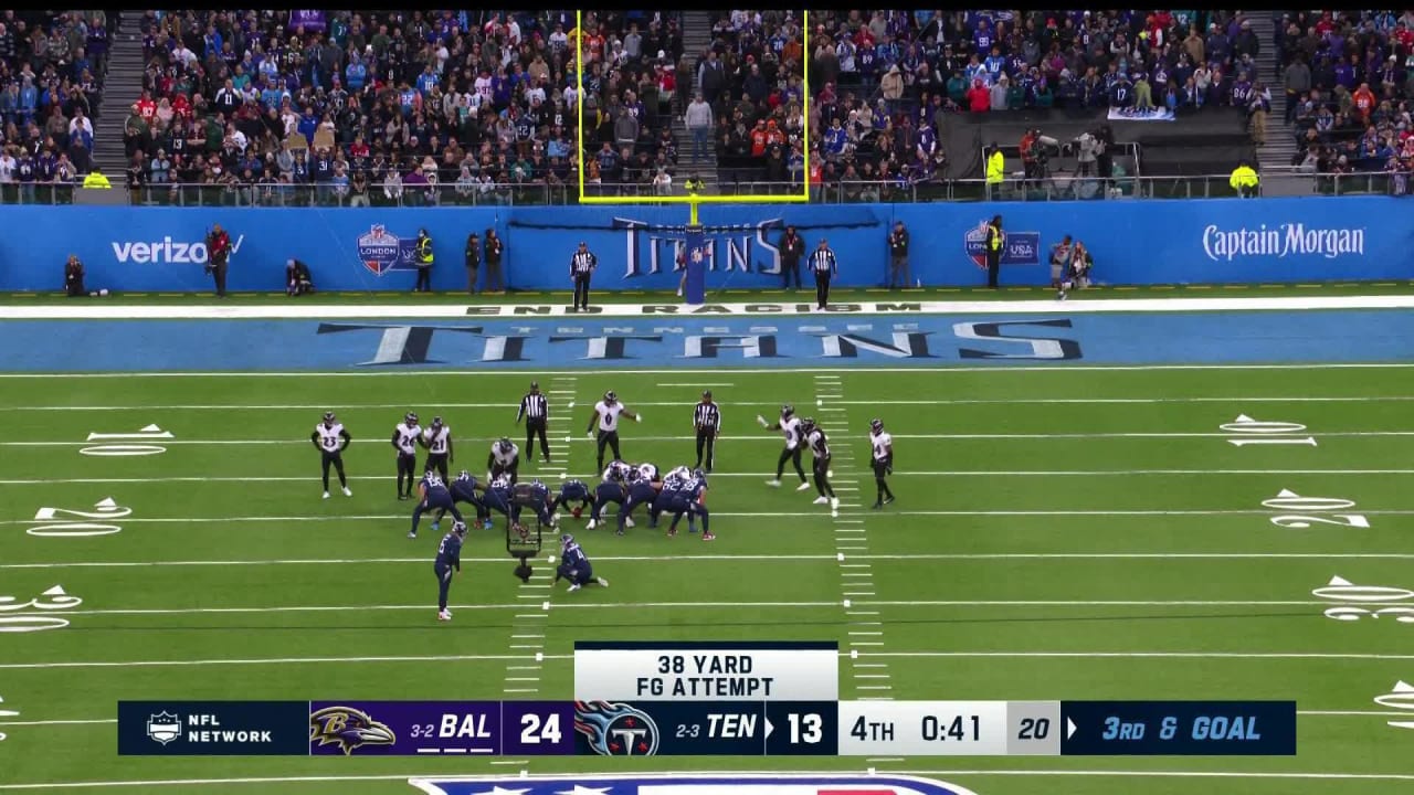 Tennessee Titans kicker Nick Folk makes his 70th consecutive sub-40-yard FG