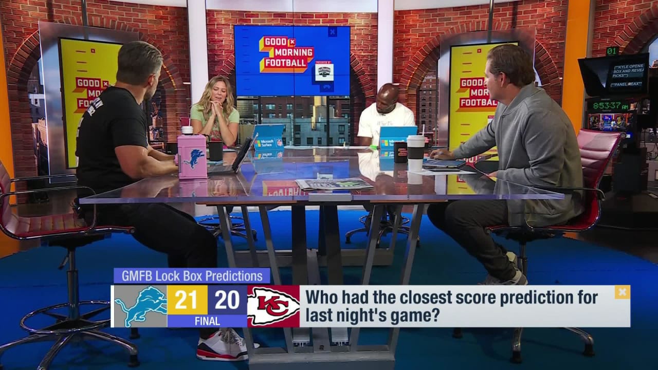 'GMFB' reacts to their score predictions for Detroit Lions-Kansas City ...