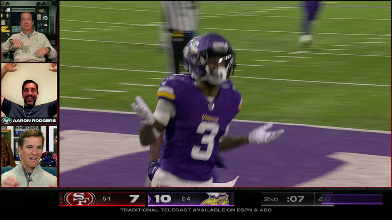 New York Jets quarterback Aaron Rodgers and the Manning cast' react to ...