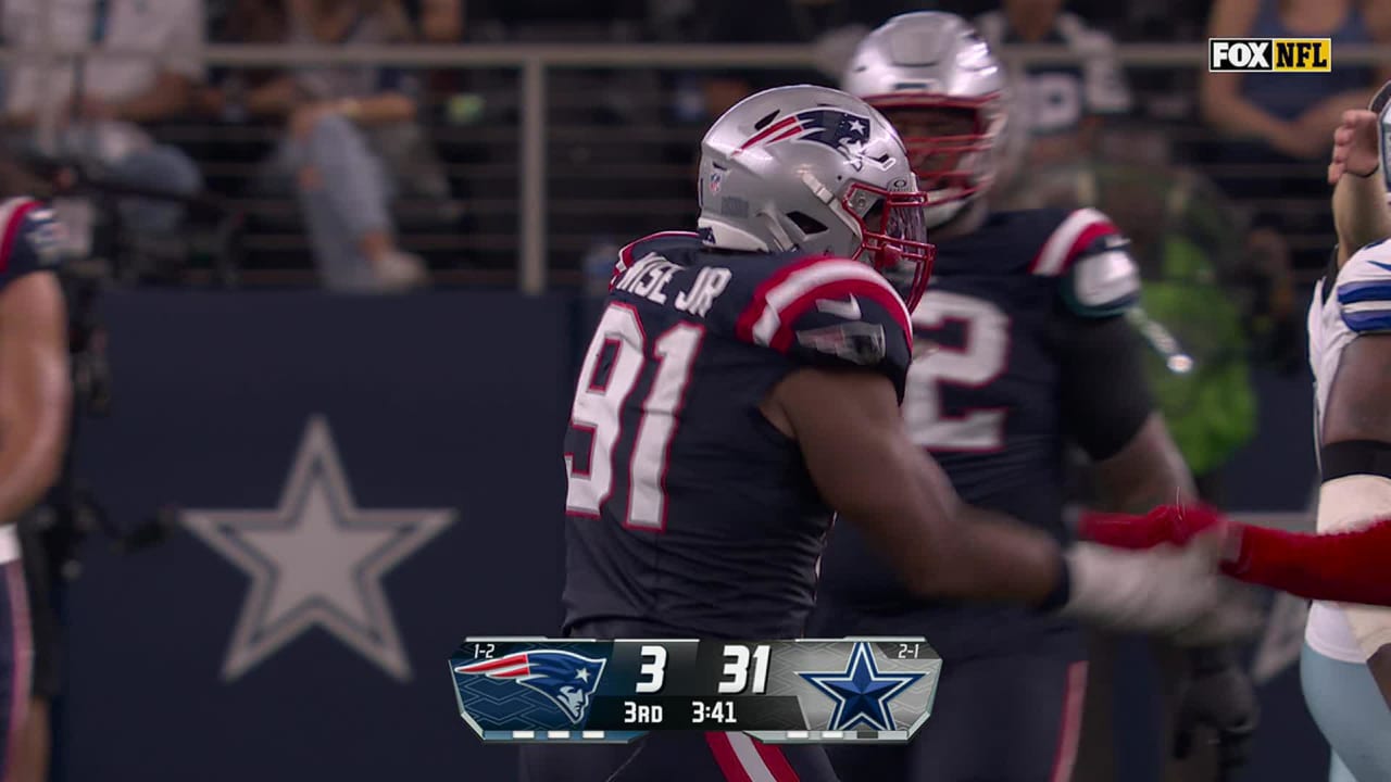 New England Patriots defensive end Deatrich Wise's sack of Dallas ...
