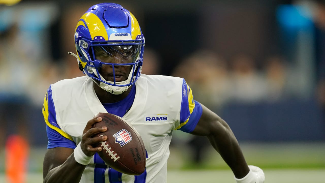 Los Angeles Rams quarterback Bryce Perkins puts on a scrambling clinic ...