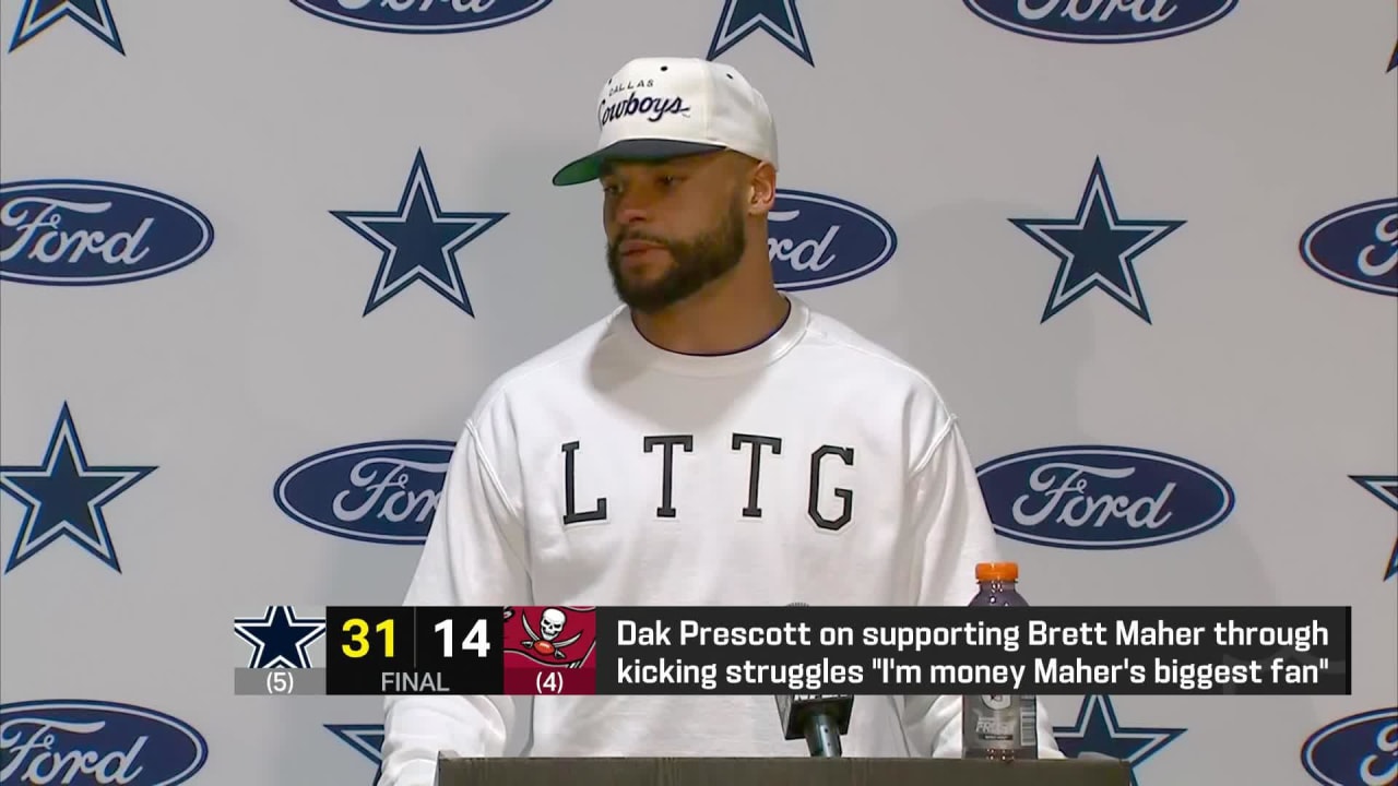 Dallas Cowboys quarterback Dak Prescott on Cowboys kicker Brett Maher ...