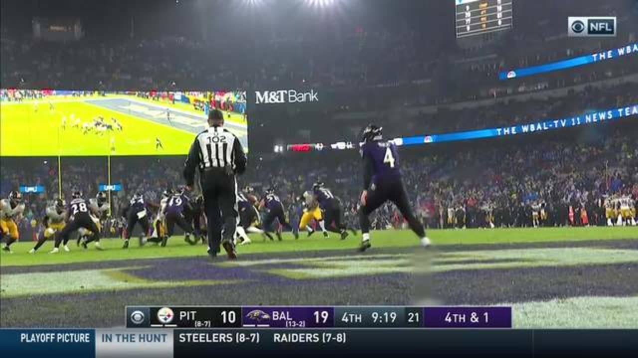Ravens successfully roll the dice on fourth down from their own 11-yard ...
