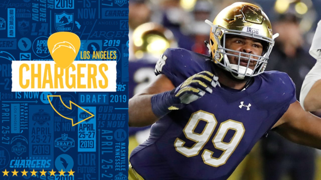 Los Angeles Chargers select Notre Dame defensive tackle Jerry Tillery ...