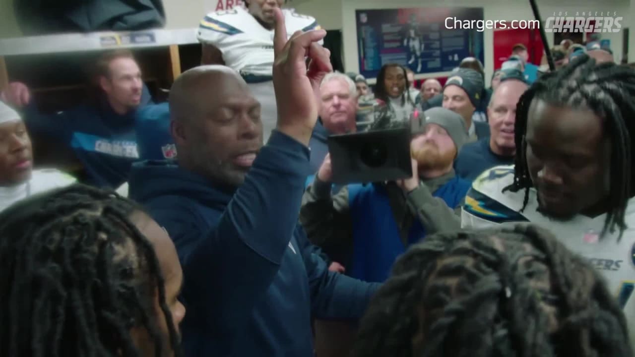 Los Angeles Chargers celebrate comeback win over Kansas City Chiefs in ...