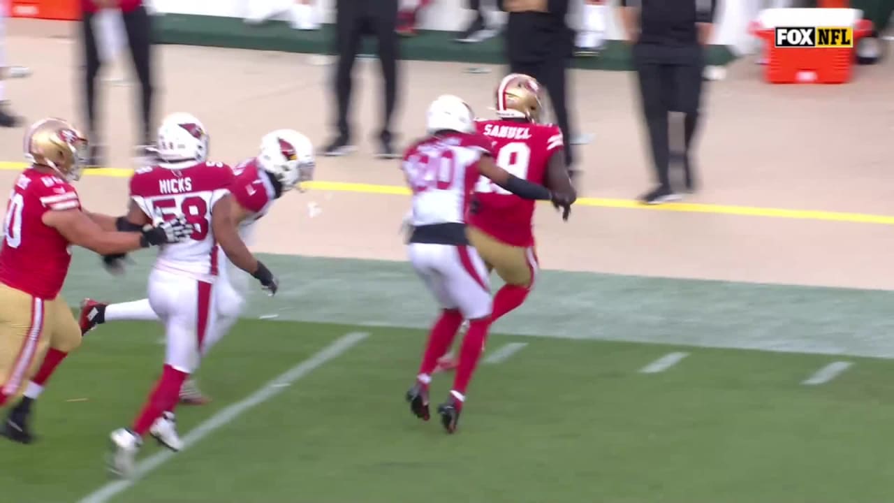 San Fransisco 49ers wide receiver Deebo Samuel revs up his engine on 32 ...
