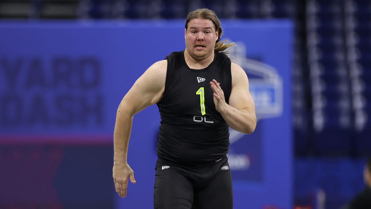 Guard Blaise Andries runs official 5.10-second 40-yard dash at 2022 combine
