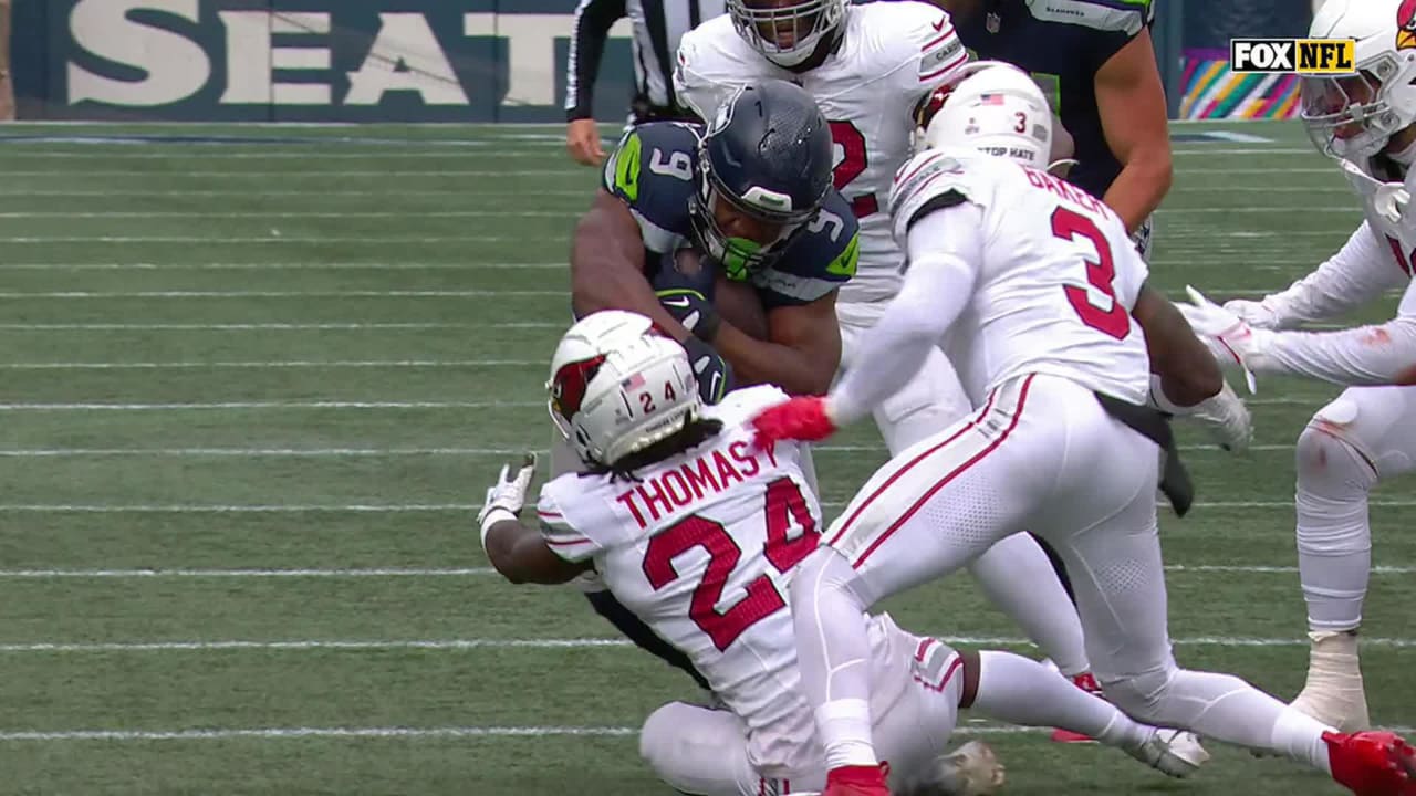 Seattle Seahawks running back Kenneth Walker III submits his bid for ...