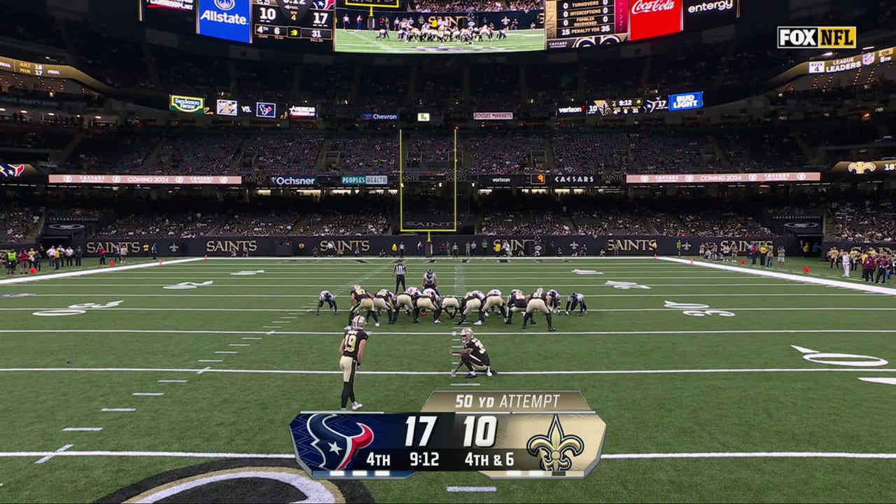 New Orleans Saints kicker Blake Grupe boots a 50-yard field goal ...