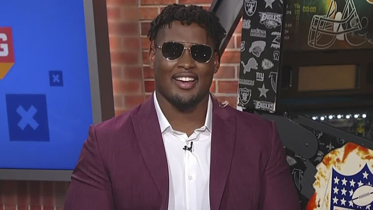 OL Zion Johnson describes what makes him versatile player | 'GMFB'