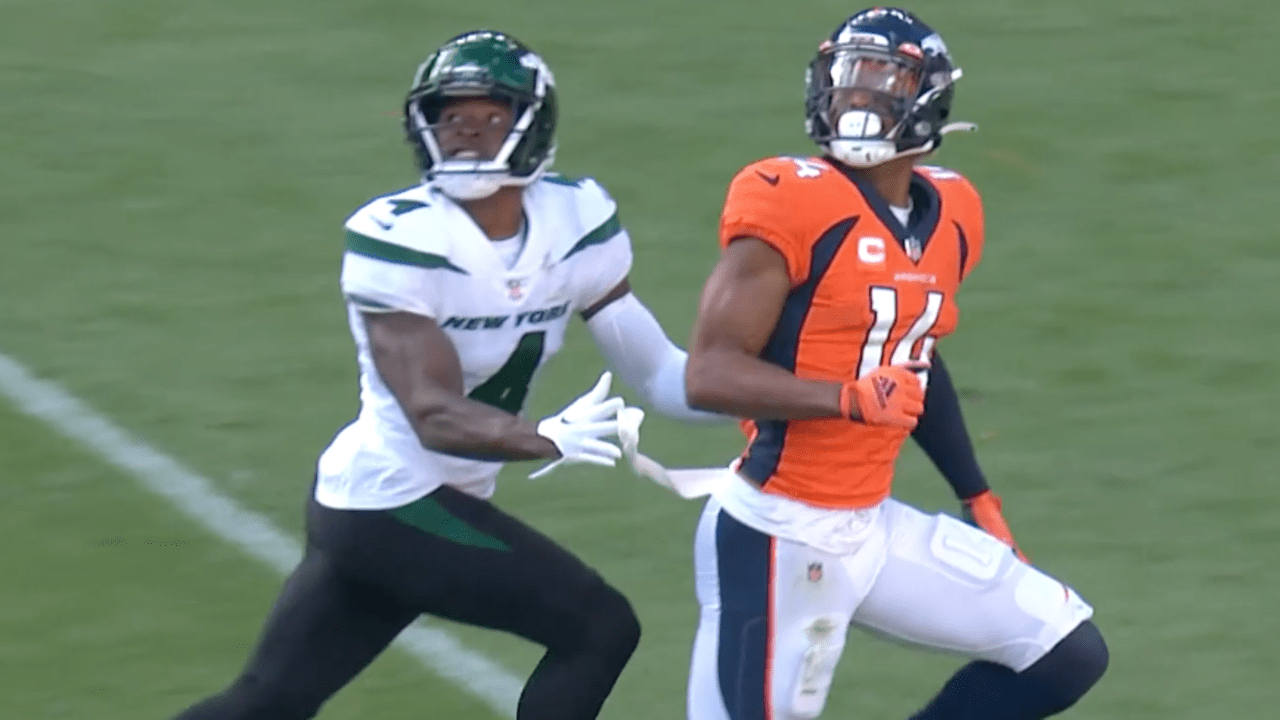 New York Jets cornerback D.J. Reed breaks up Denver Broncos quarterback ...