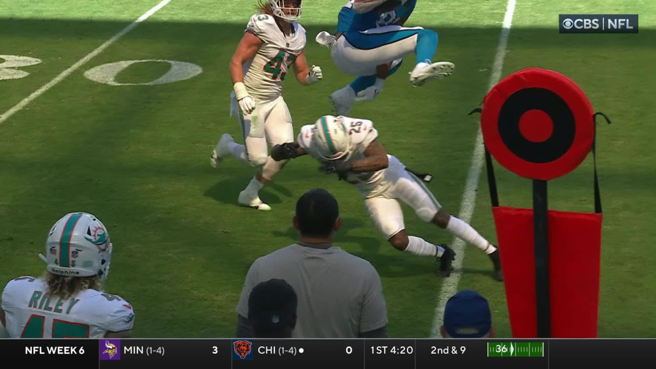 Carolina Panthers tight end Tommy Tremble looks like Najee Harris on eye-popping hurdle vs ...