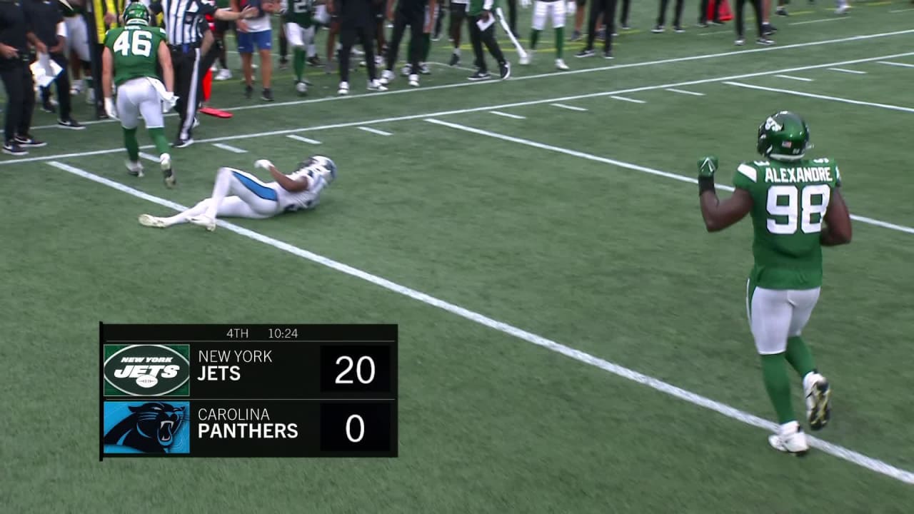 New York Jets Linebacker Nick Vigil Lowers The Boom With Hit Stick