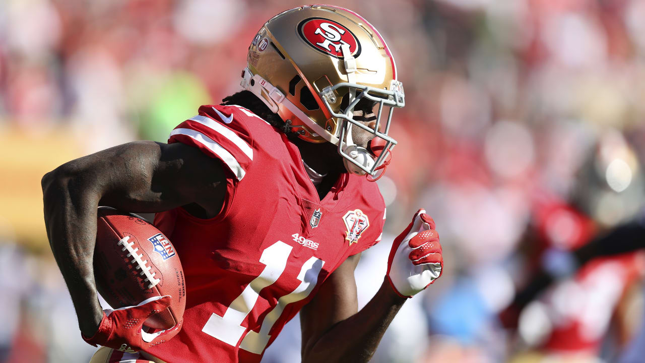 San Francisco 49ers wide receiver Brandon Aiyuk makes miraculous toe ...