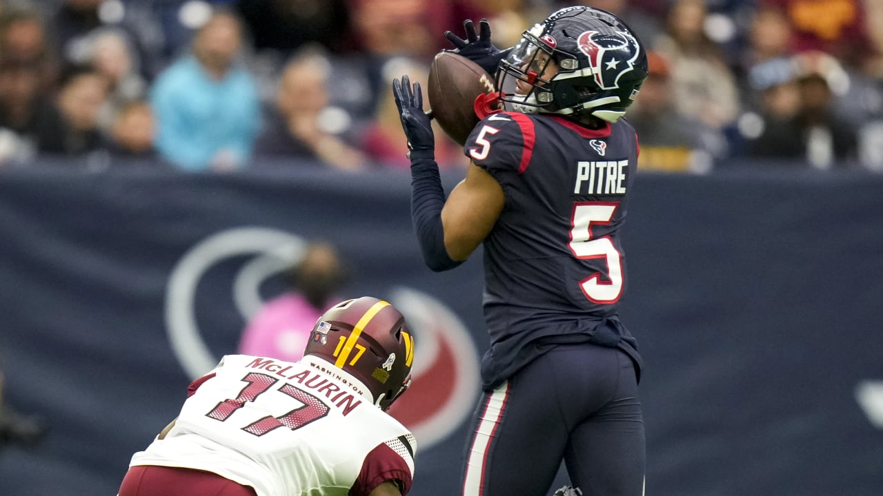 Houston Texans safety Jalen Pitre drops would-be INT on Washington ...