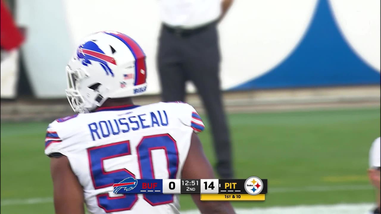 Buffalo Bills defensive end Greg Rousseau hunts down Pittsburgh ...