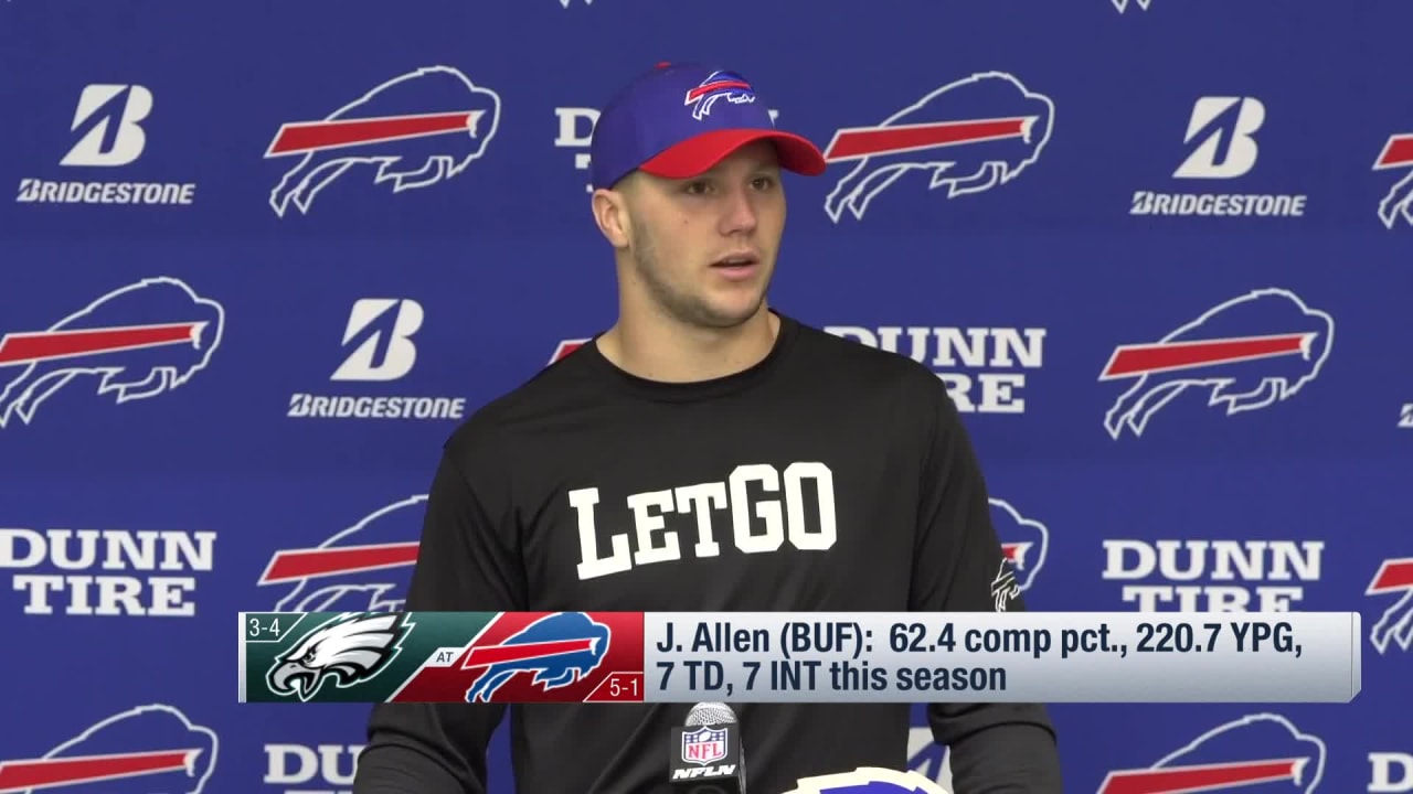 Defenders crash Josh Allen's press conference