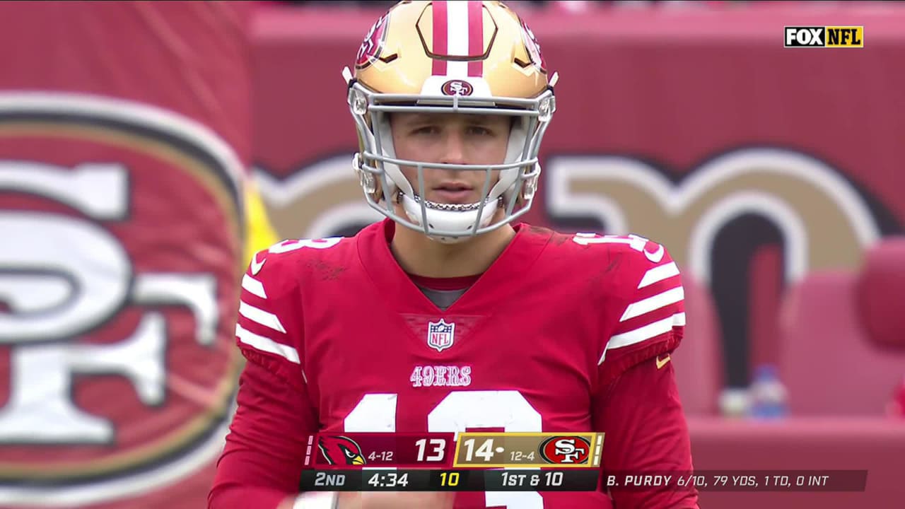 San Francisco 49ers wide receiver Brandon Aiyuk survives a hit to ...