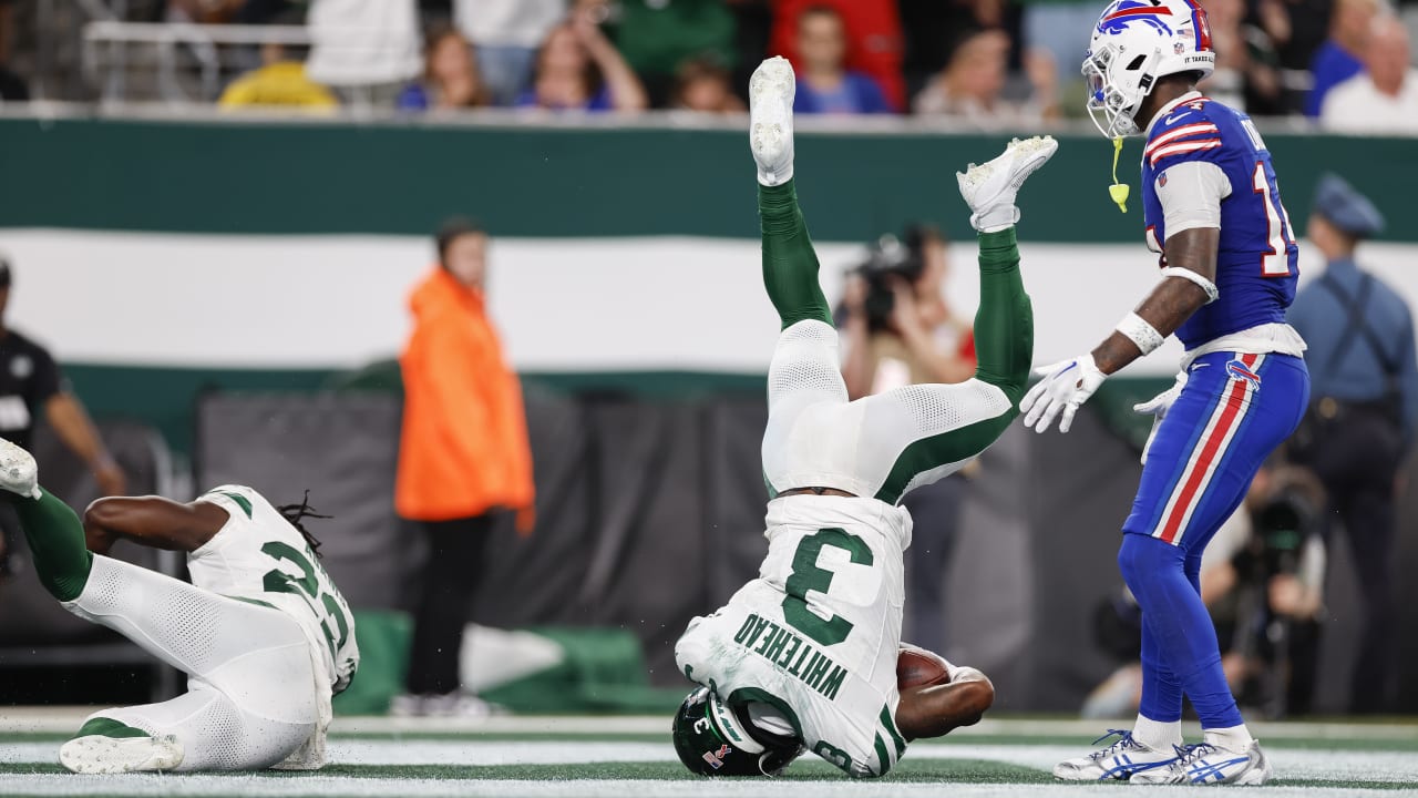 New York Jets safety Jordan Whitehead picks off Buffalo Bills ...