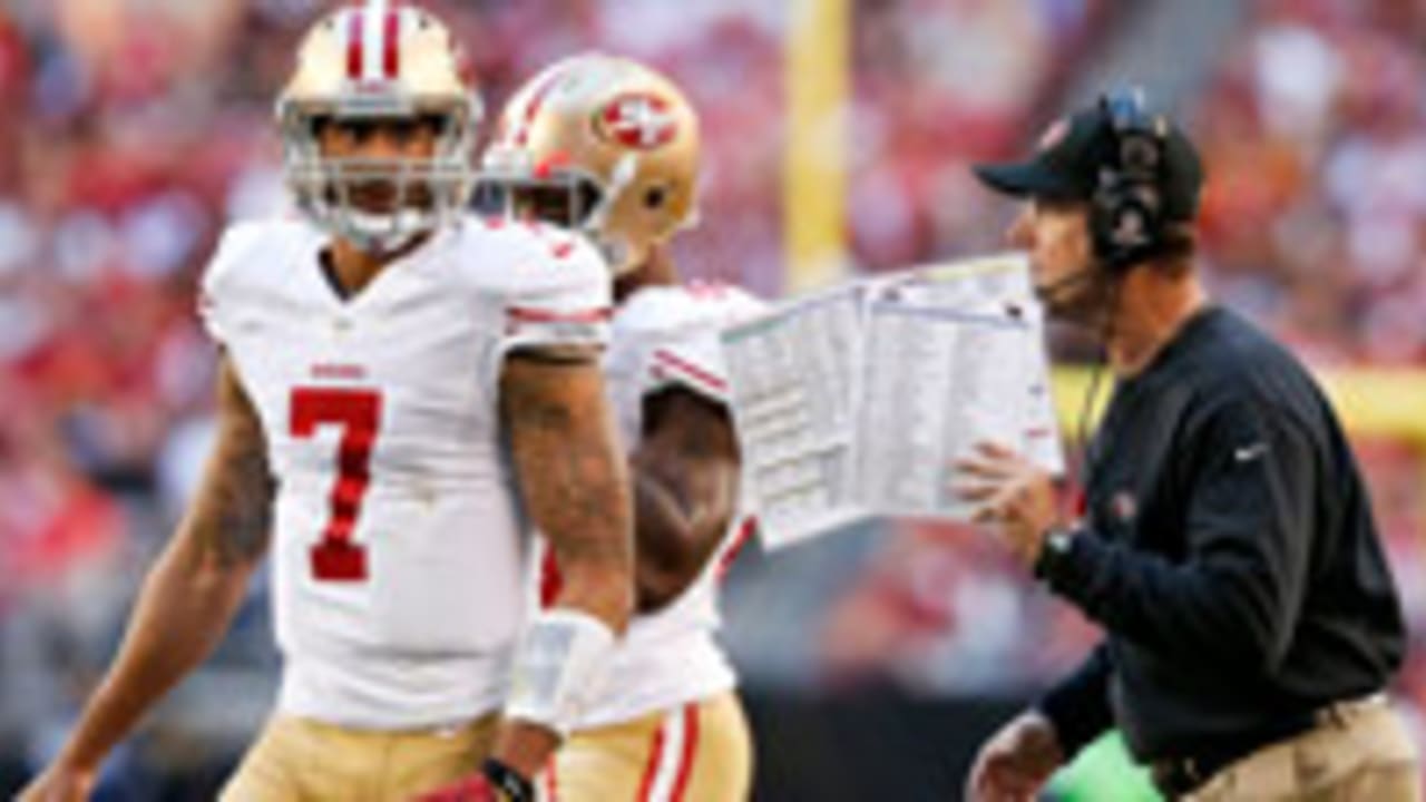 Jim Harbaugh: Kaepernick 'played his (expletive) off'