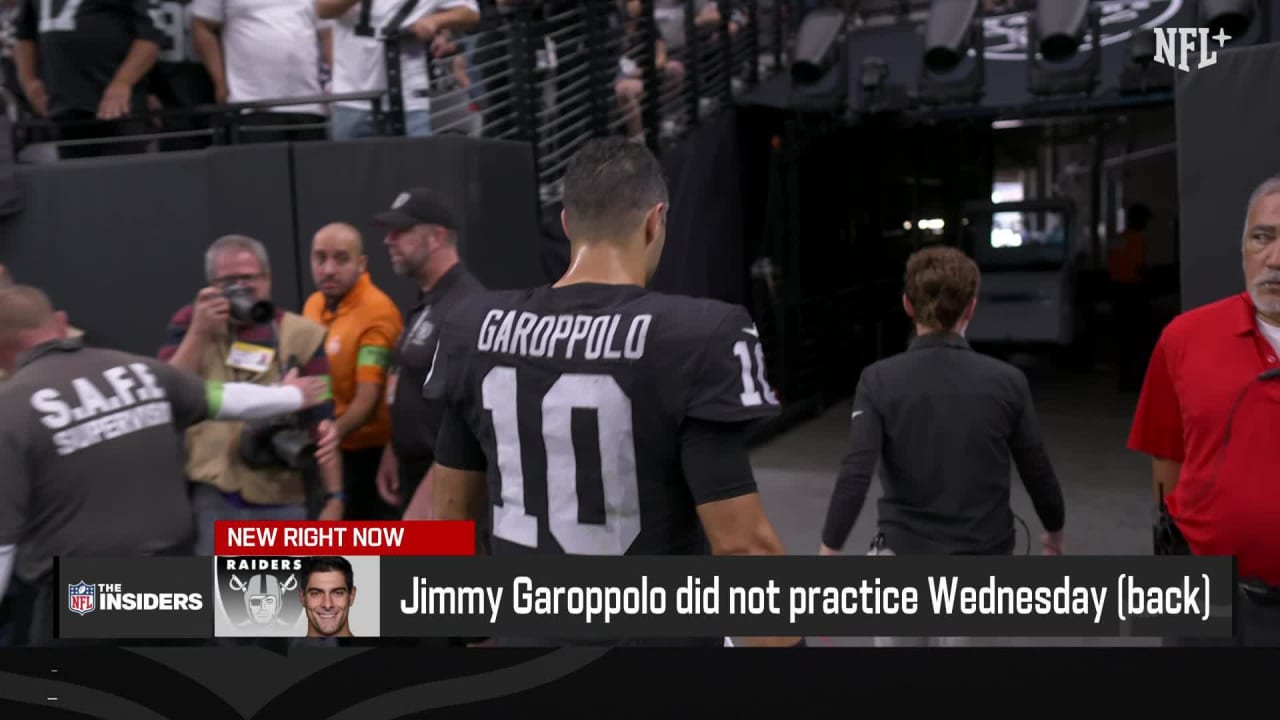 Las Vegas Raiders quarterback Jimmy Garoppolo injury report on Oct. 19 ...