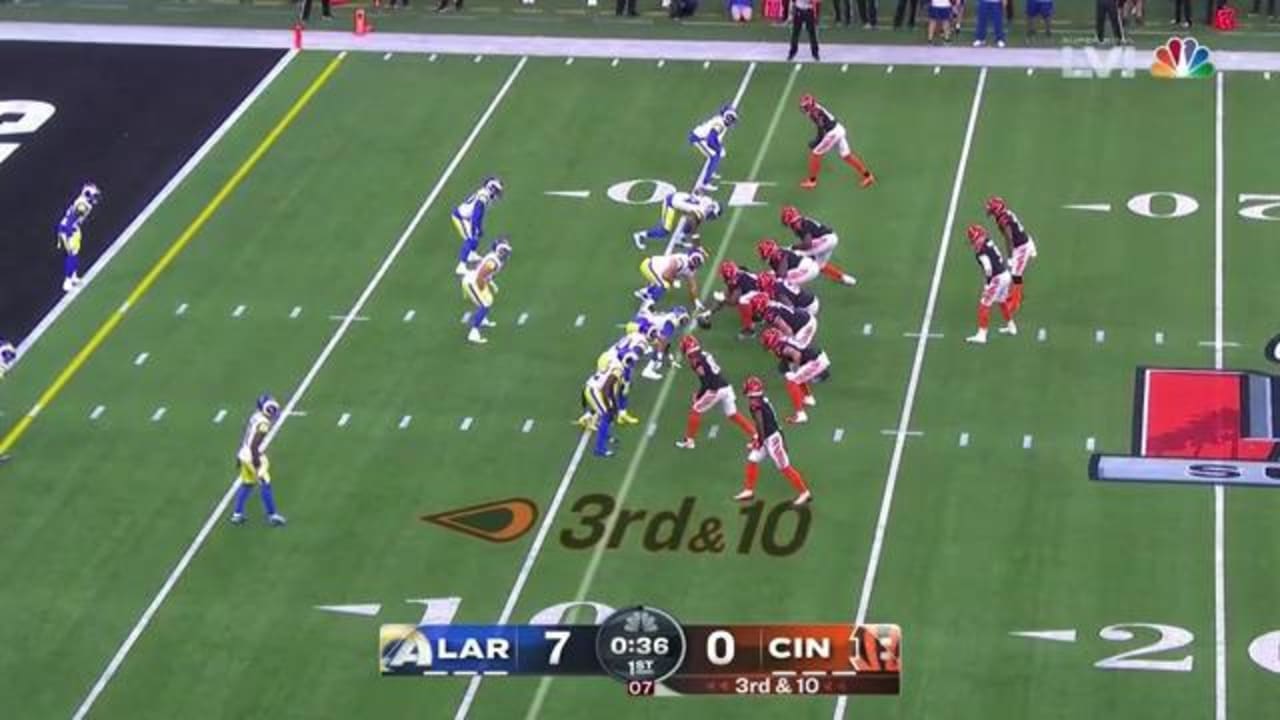 Los Angeles Rams cornerback Jalen Ramsey nearly intercepts Burrow's red ...