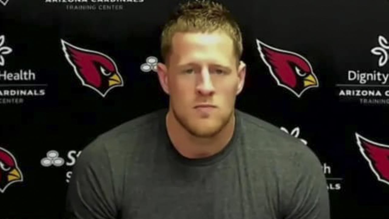 Arizona Cardinals defensive end J.J. Watt, running back James Conner ...