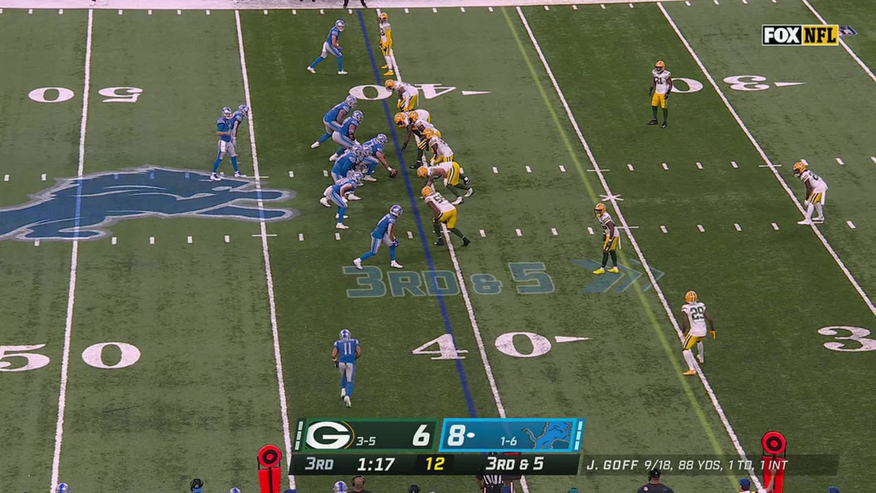Detroit Lions quarterback Jared Goff's rocket pass ends in wide ...
