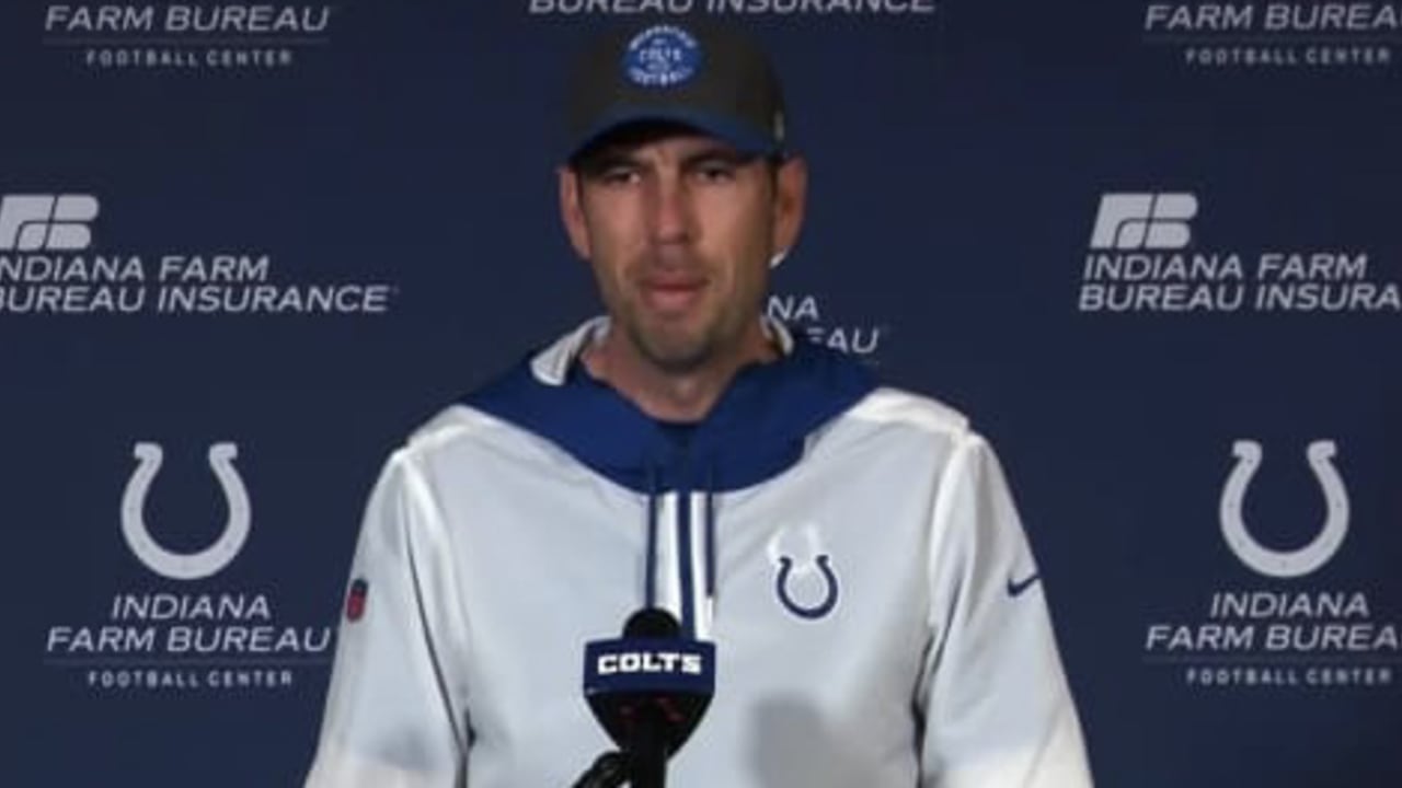 Indianapolis Colts head coach Shane Steichen on quarterback Anthony ...
