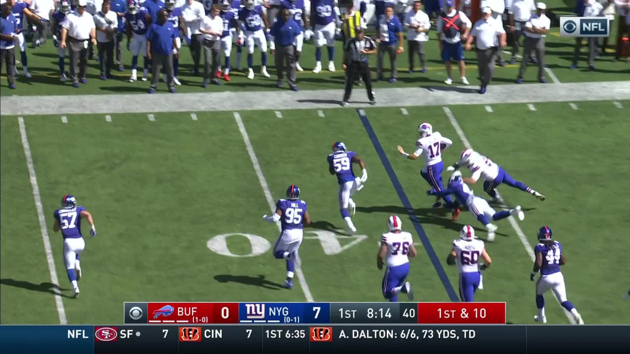 Josh Allen makes a VICIOUS stiff arm