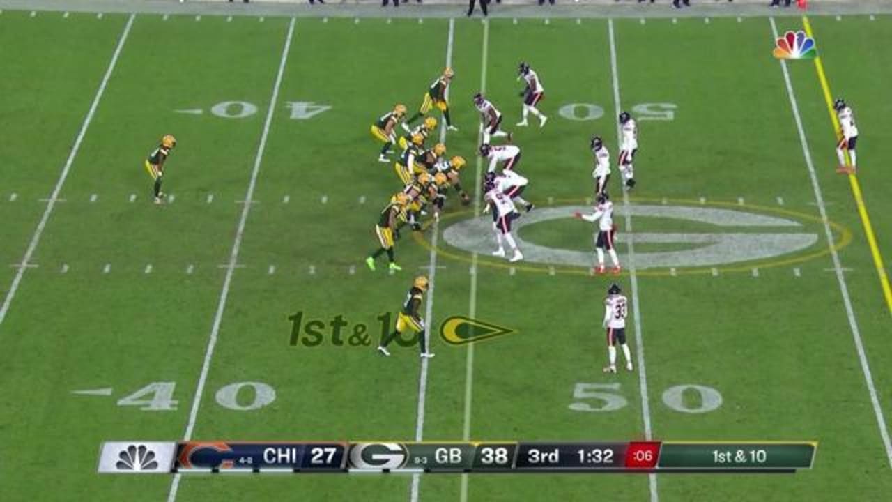 Chicago Bears defensive end Trevis Gipson sacks Rodgers with a physical ...