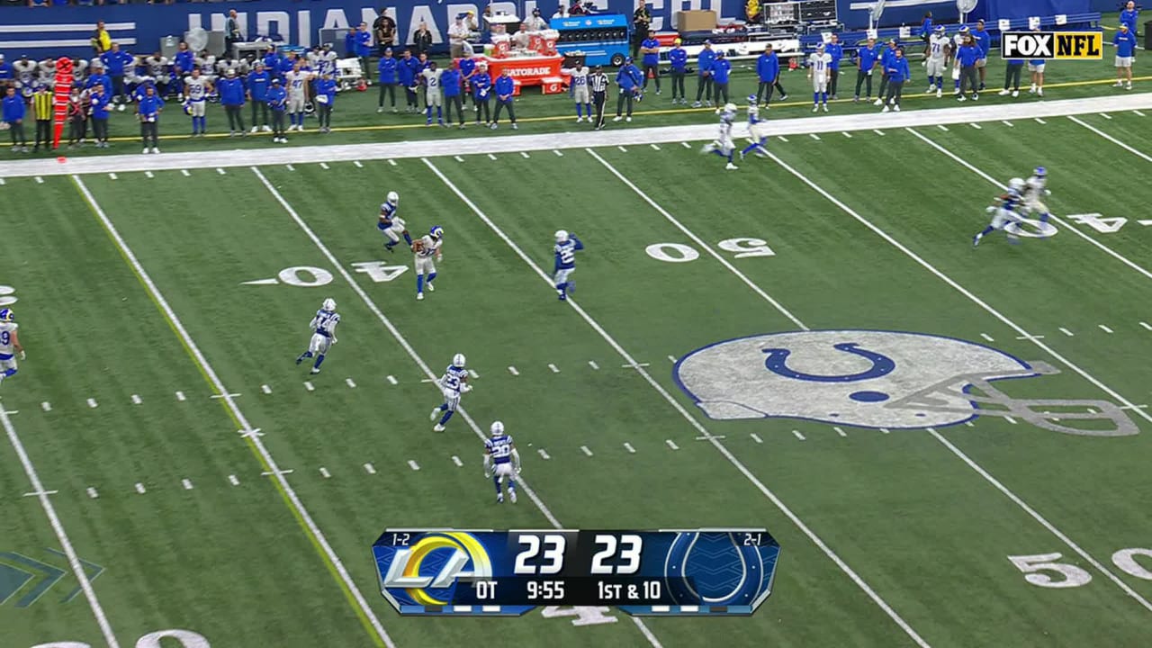 Los Angeles Rams wide receiver Puka Nacua opens up overtime with a 20 ...