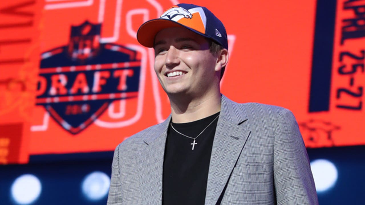 Drew Lock gets his moment on stage after being drafted by Denver Broncos