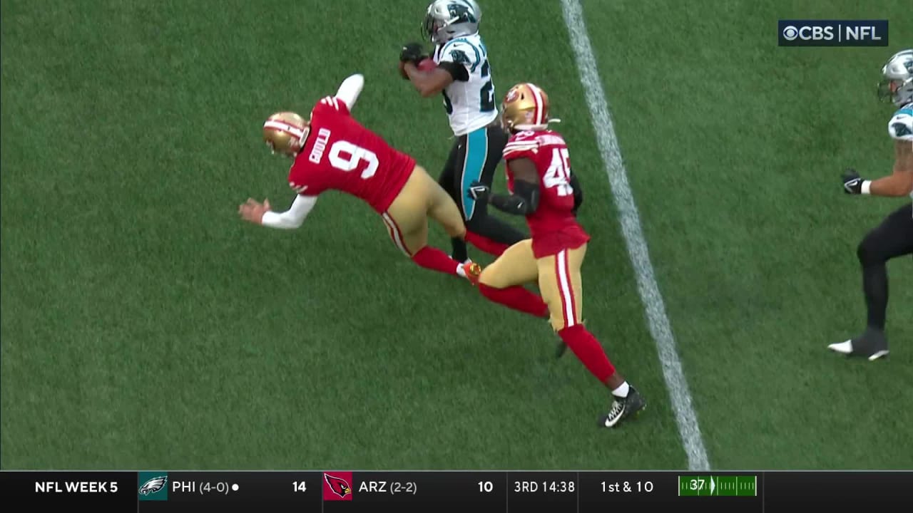 Carolina Panthers kick returner Raheem Blackshear bulldozes Robbie ...