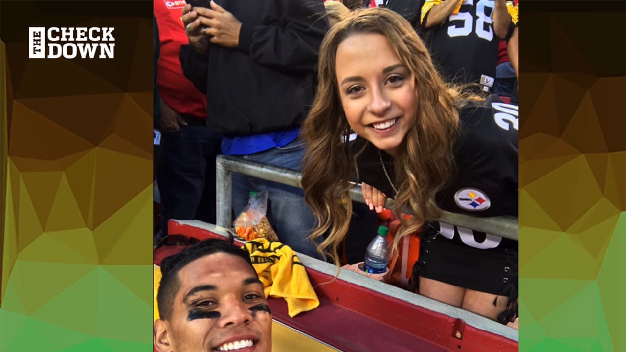 James Conner met with a fellow cancer survivor at Sunday's game