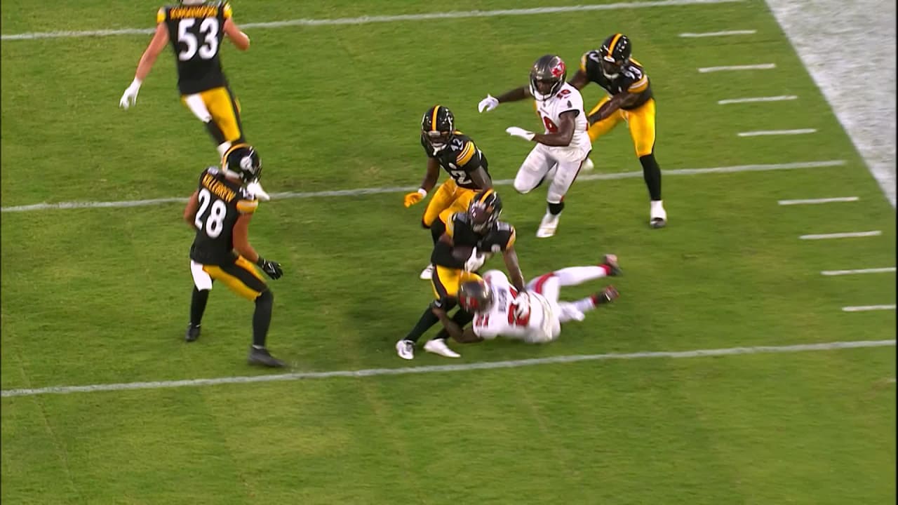 Pittsburgh Steelers safety Trenton Thompson jumps the route for INT vs ...