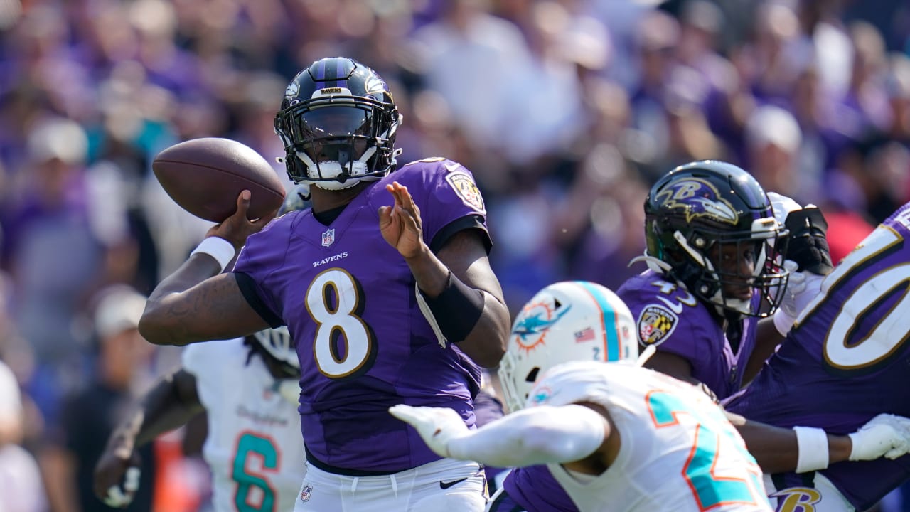 Baltimore Ravens quarterback Lamar Jackson's third TD pass of day is ...