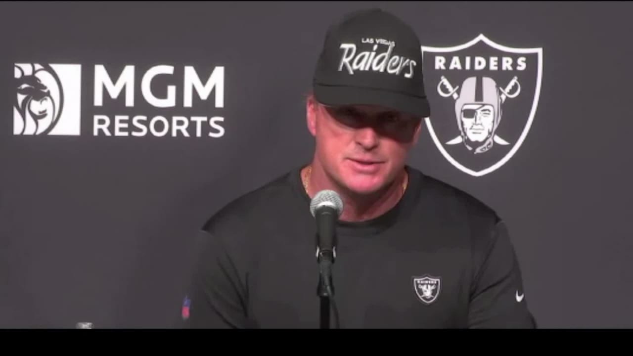 Las Vegas Raiders head coach Jon Gruden on QB Derek Carr: 'Raider fans ...